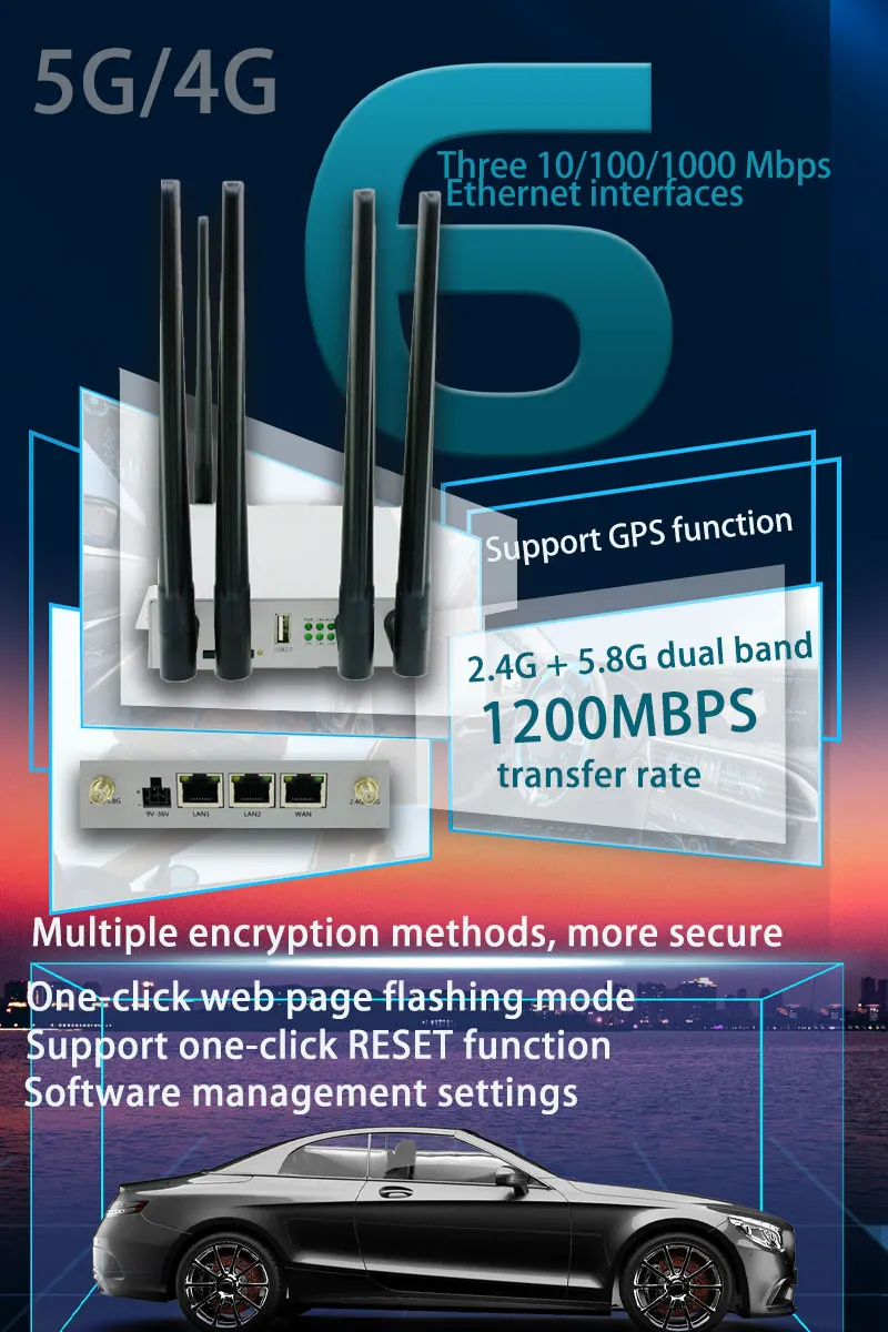Unlock Gigabit Dual Band 5g Router Support Gps Function 1200mbps 5g ...
