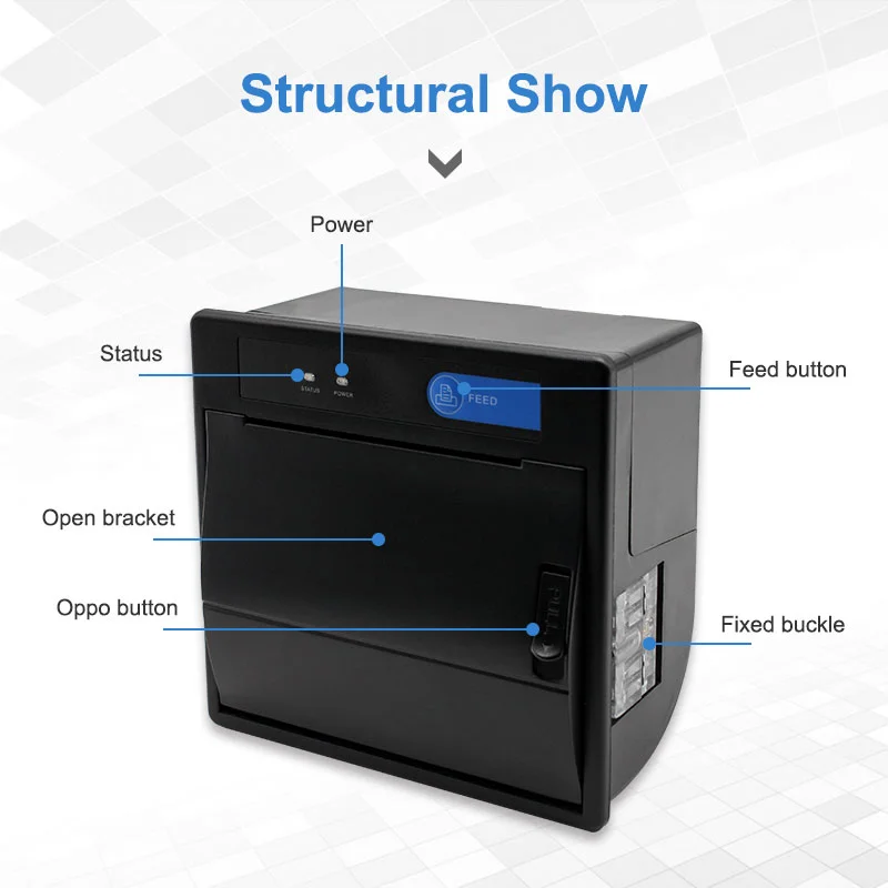 Rs485 Interface Embedded Thermal Ticket Printer For Game Machines 58mm ...