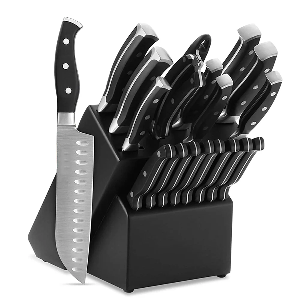 19 Piece Kitchen Knife Set - Durable Stainless Steel