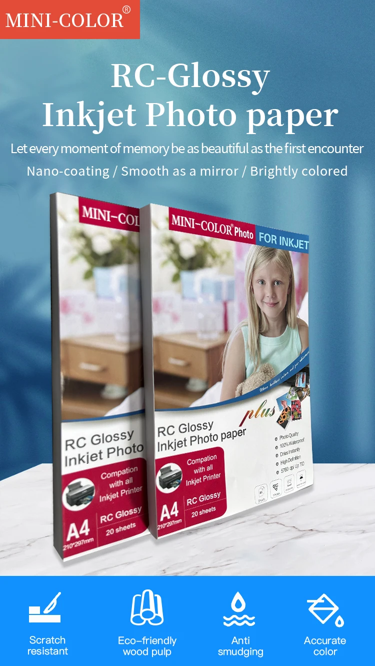Advanced Rc A4 Glossy Photo Paper 260gsm For Canon Printers & Odm