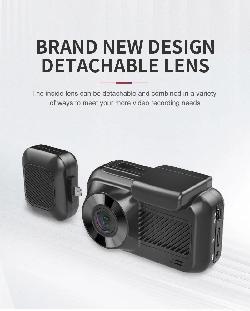 Universal Dashboard Camera 1080p 3 Lens Dash Cam Front And Rear 4k ...