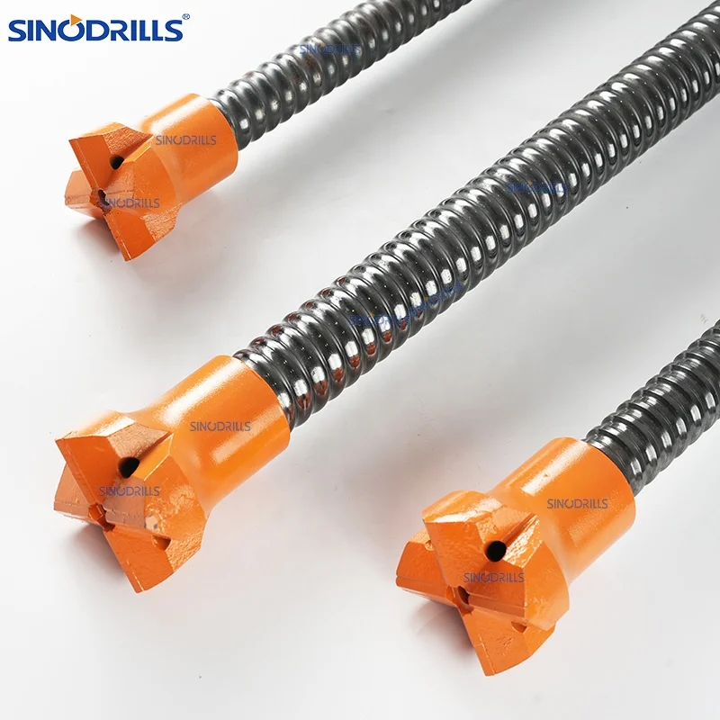 Sinodrills Self Drilling Anchor Bolt Hollow Grouting Rock Bolts Micropile Tunnel Grouting Anchor ...