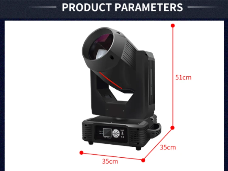 MOWL 380W Sharpy Beam Moving Head Light - Professional Stage Lighting