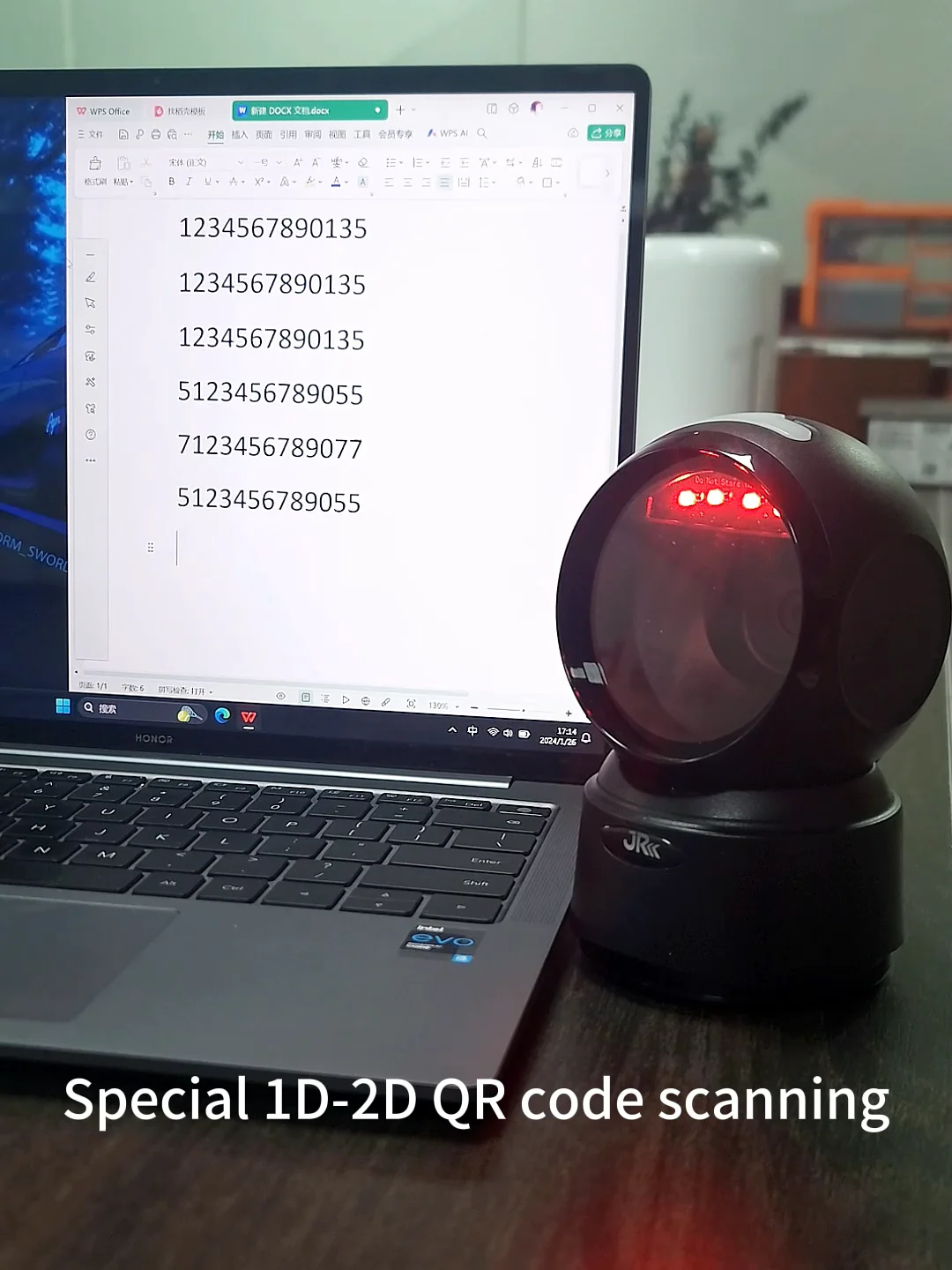 Jr Wired Wireless Scanner Screen 1d Qr Code Quick Reading 2024 Cheap ...