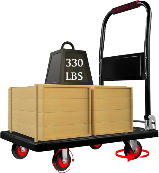 Folding Platform Trolley Handcart 150kg Load Capacity Foldable Hand ...