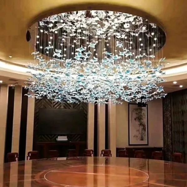 Modern Luxury Hotel Pendant Light - Black Gold Acrylic