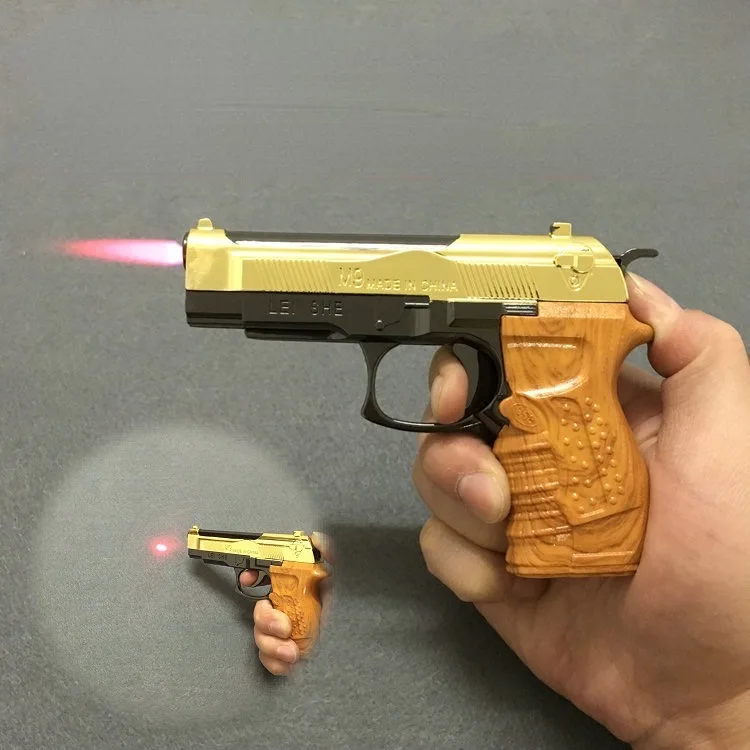 Jiaxin Refillable Lighter Jet Flame Gun Shaped Cigarette Lighter Pistol ...
