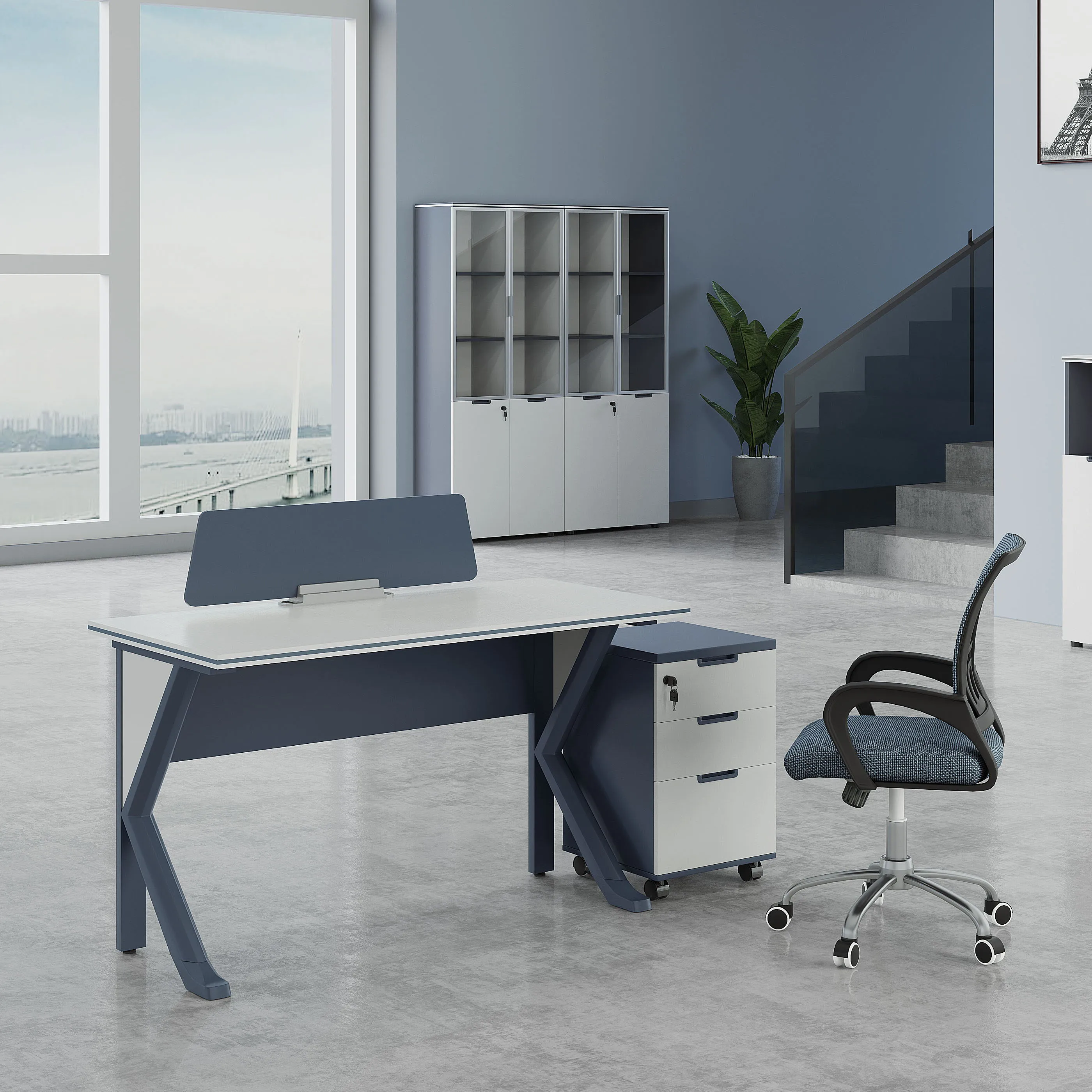 Luxury Staff Office Desk with Drawer Office Furniture Workstat Modular ...