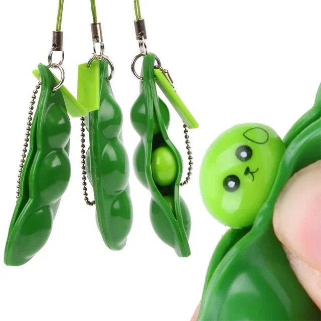 Fidget Toys Infinite Squeeze Edamame Squishy Decompression Squeeze Peas ...