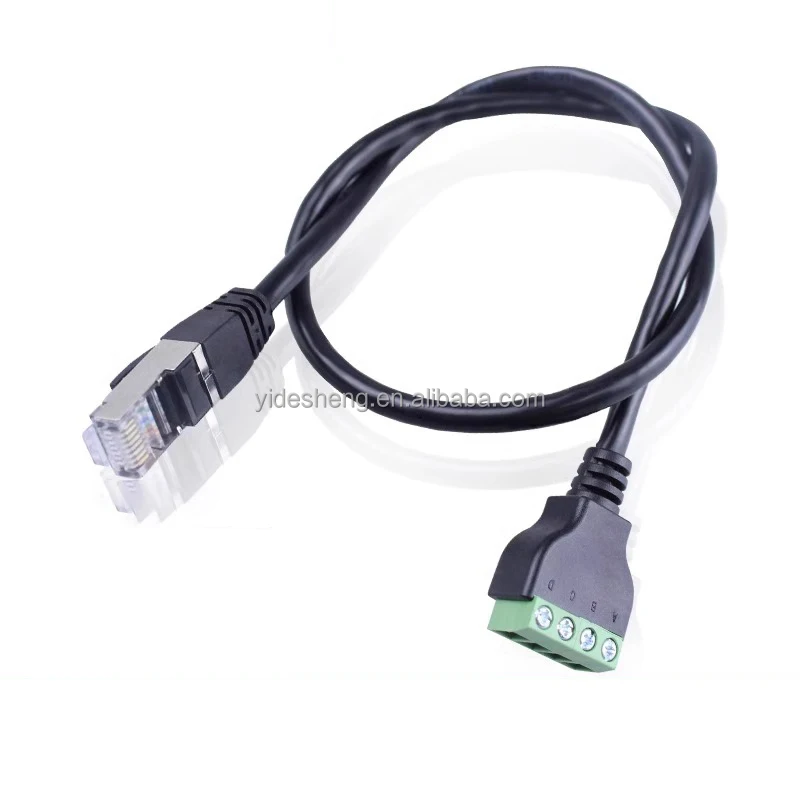 Rj45 To 4pin Screw Terminal Solderless Connector Ethernet Rj45 Male ...