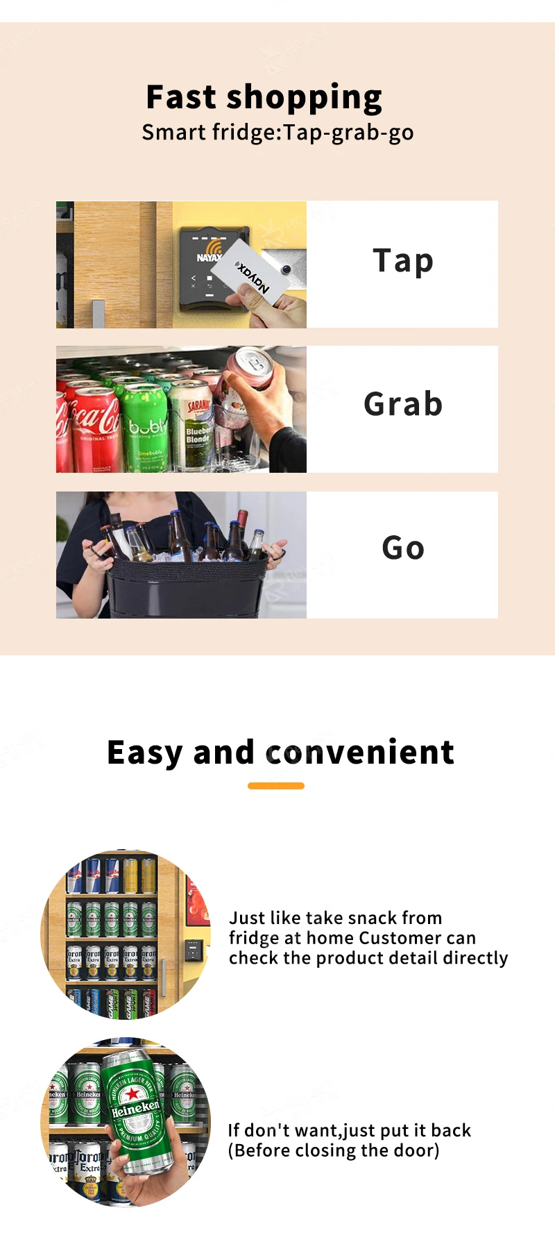 AI Visual Recognition Smart Fridge - Beef Food Vending Machine