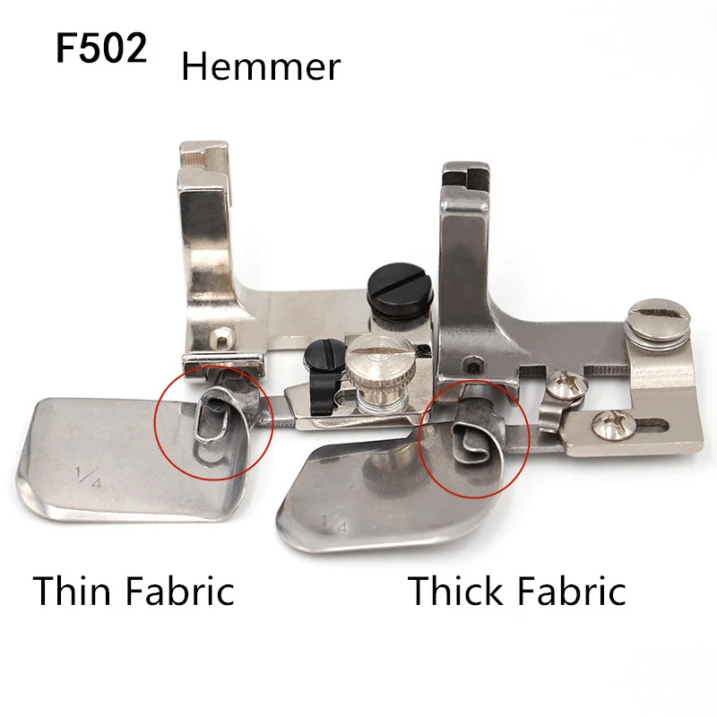 F502-001 Industrial Hemmer Foot For Thin And Thick Fabric Hemming Use ...
