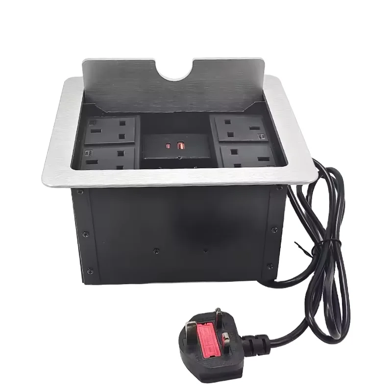 Office Desk Uk Power Outlet Vertical Sliding Cover Flip Cover ...