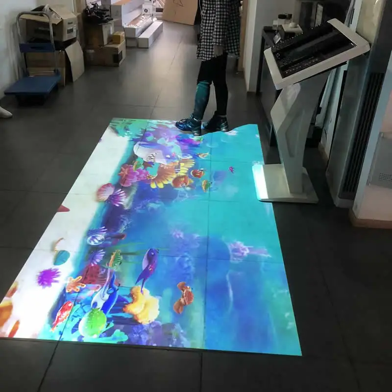 Interactive Projection Floor Game with 3D Effect Indoor Playground