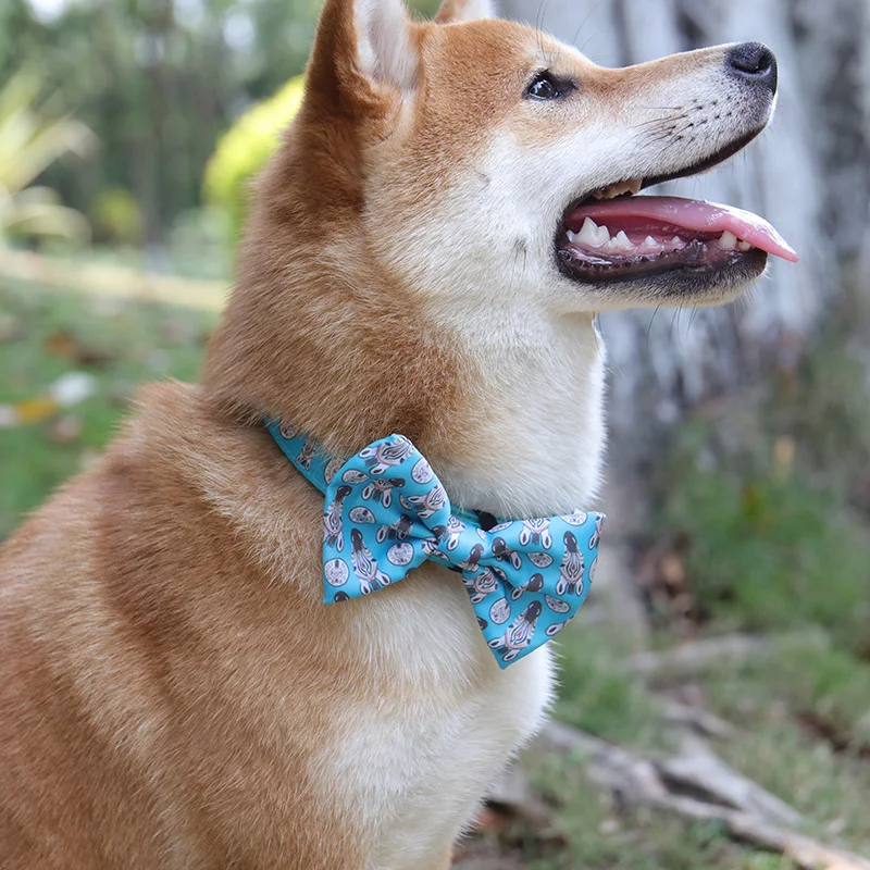 Wholesale Customized Pattern Luxury Low MOQ Pet Dog Collar Bow Ties for ...