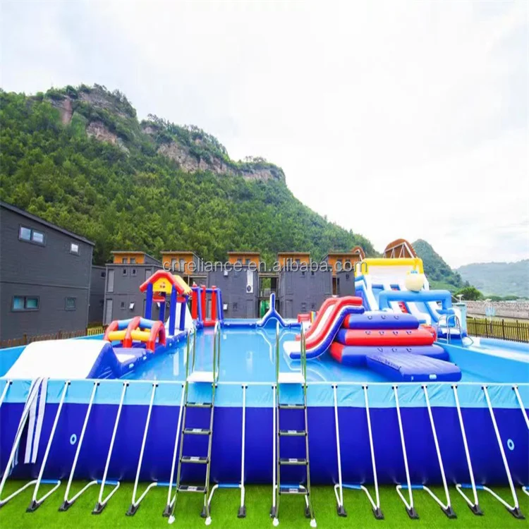 20ft Metal Rectangular Swimming Pool Frame Above Ground Pool Commercial ...