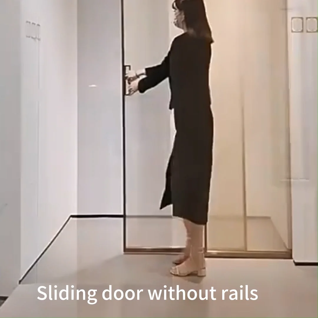 Internal Ultra-narrow Trackless Folding Door Partition Door Toilet ...