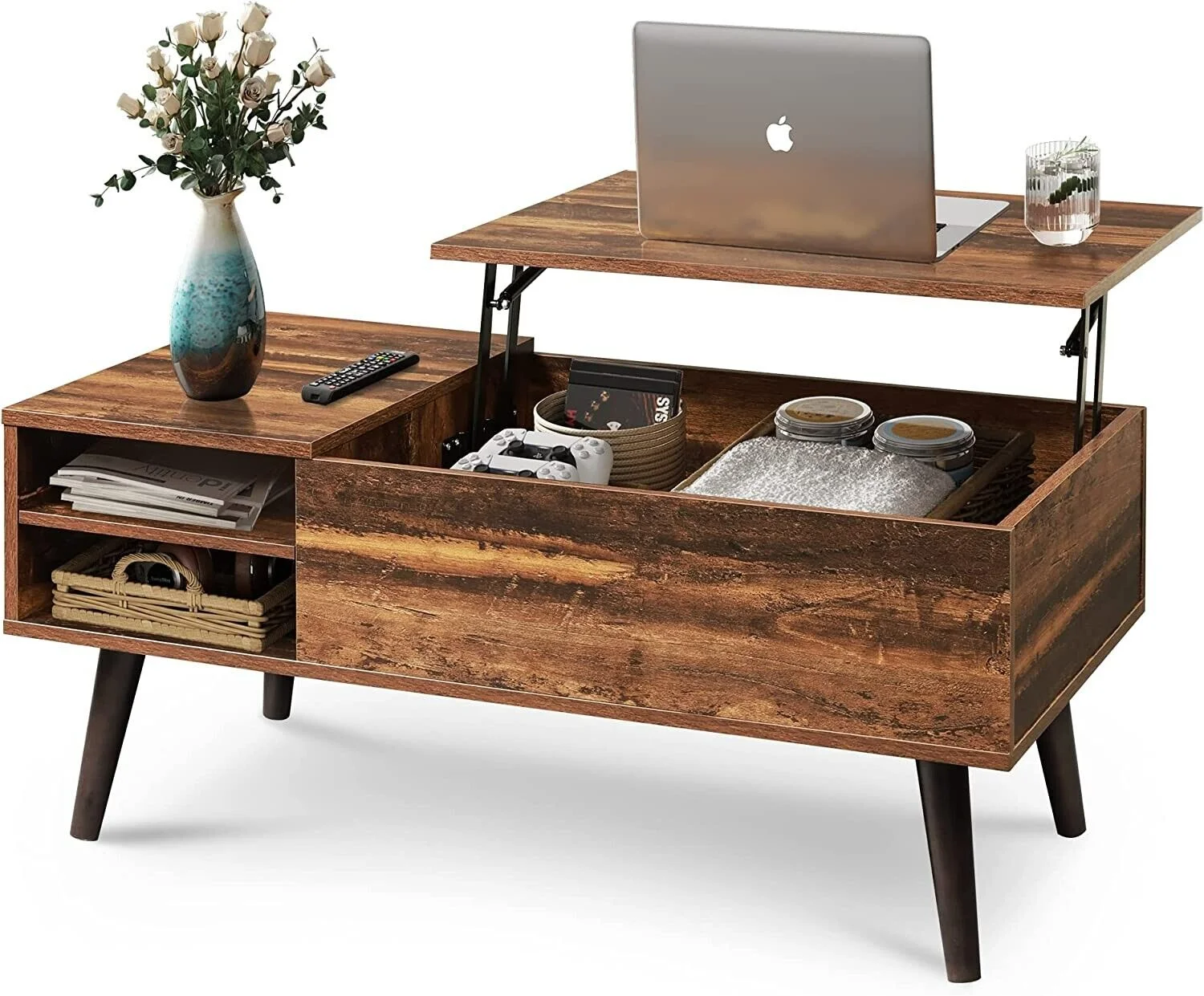 Modern Design Customize Color Adjustable Height Lift Up Top Wood Wooden ...