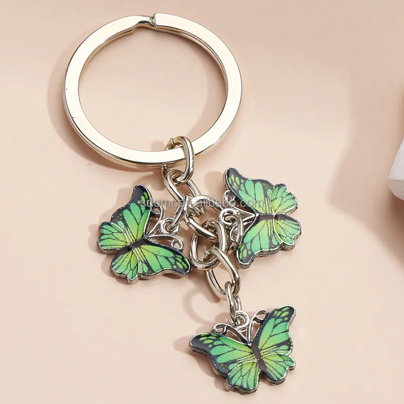 Car Key Women Bag Accessories Jewelry Colorful Enamel Butterfly ...