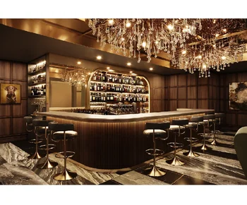 Modern Luxury Smoking Club Bar Interior Design Hookah Bar Counter ...