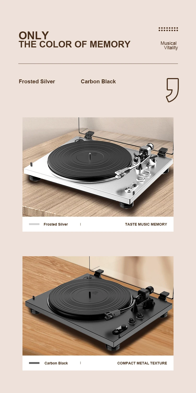 2 Speed BT Customized Multi Nostalgic Mechanical Turntable