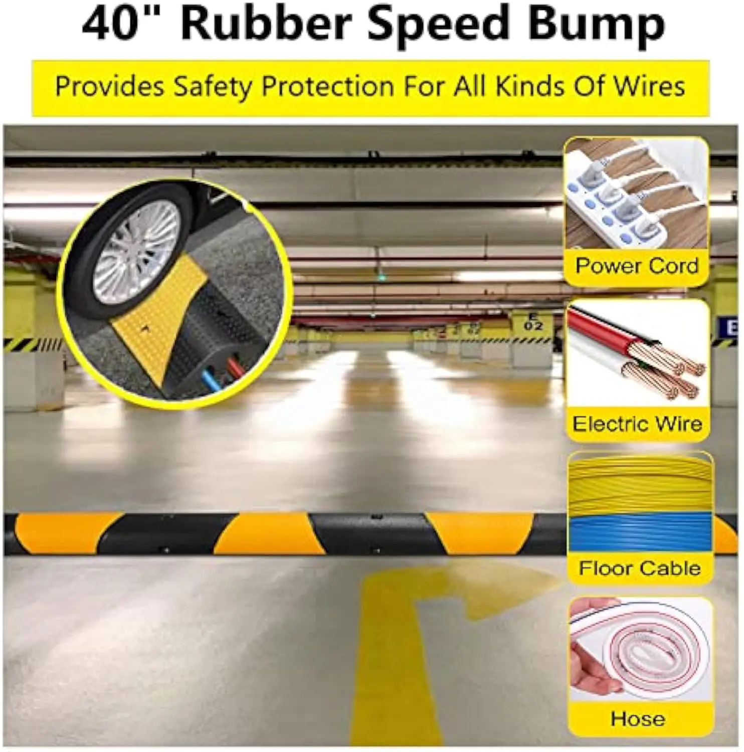 2 Channel Heavy Duty Speed Bump Humps,Load Capacity Modular Speed Bump ...