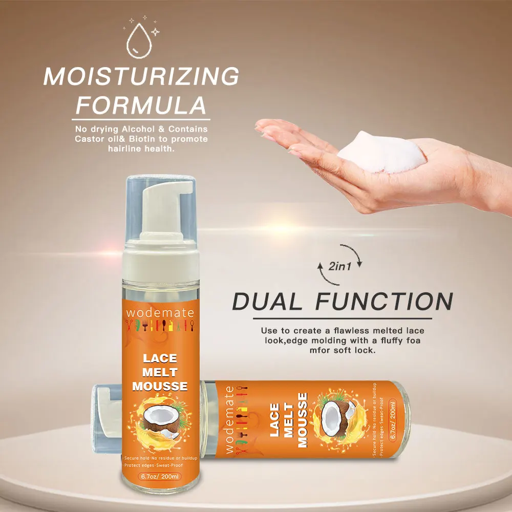 Oem Glueless Melting Mousse Lace Front Glue Hair Mousse Strong Hold ...