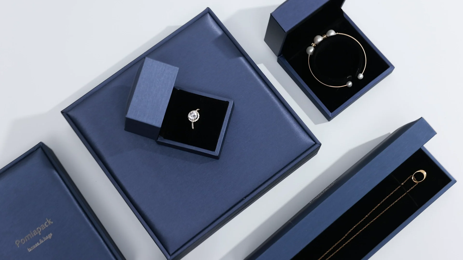 Wholesale Luxury Jewellery Box Packaging Custom Pu Pendant Bangle ...