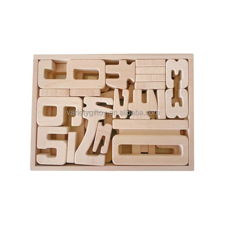Wooden Large Numbers Building Blocks For Early Children Mathematics ...