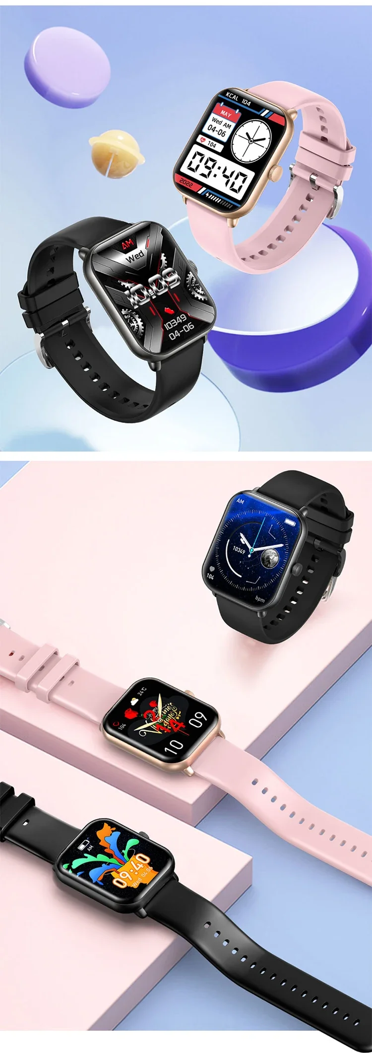 Karenm Top Sell Smartwatch For Women Men 1.96inch Bt Call Fitness ...