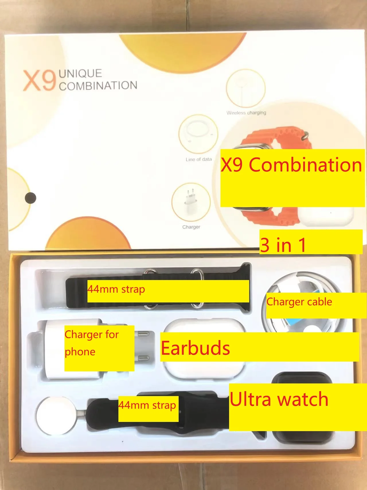 X9 Unique Combination Ultra Smart Watch 2inch Pd Wireless Charger Real ...