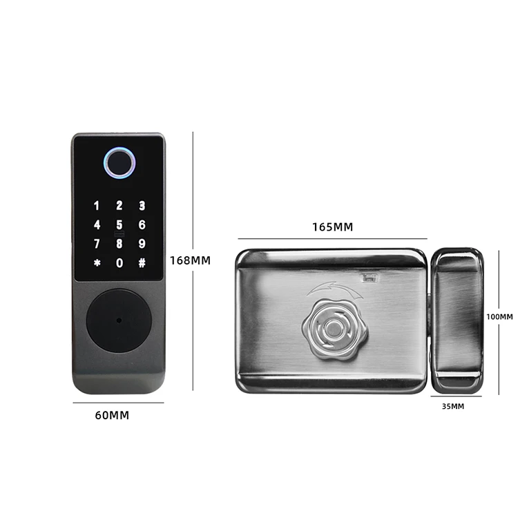 Tuya Smart Waterproof Outdoor Gate Electric Fingerprint Lock & App ...