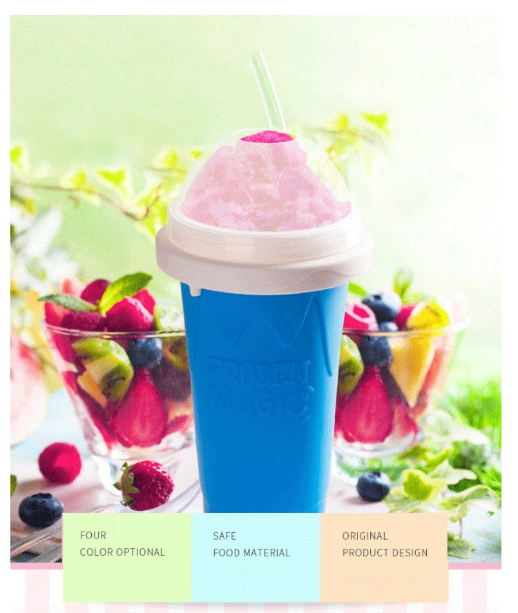 Frozen Magic Cup Four Color Food Grade Silicone Slushy Maker Diy ...