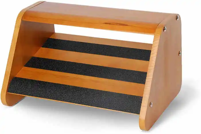 Factory Wood Double Step Foot Rest Under Desk Footrest with Non Slip ...