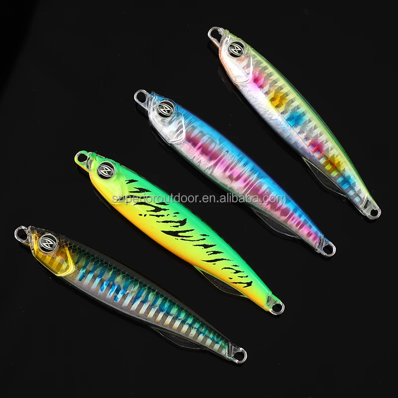 SUPERIORFISHING Epoxy Resin Jigs 40g 60g 80g Lead Metal Jigs Sinking ...