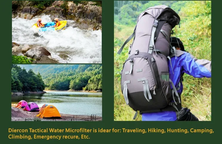 Diercon Water Purifier New Tactical Water Mic-rofilter the Drink Direct Outdoor for Camping ...