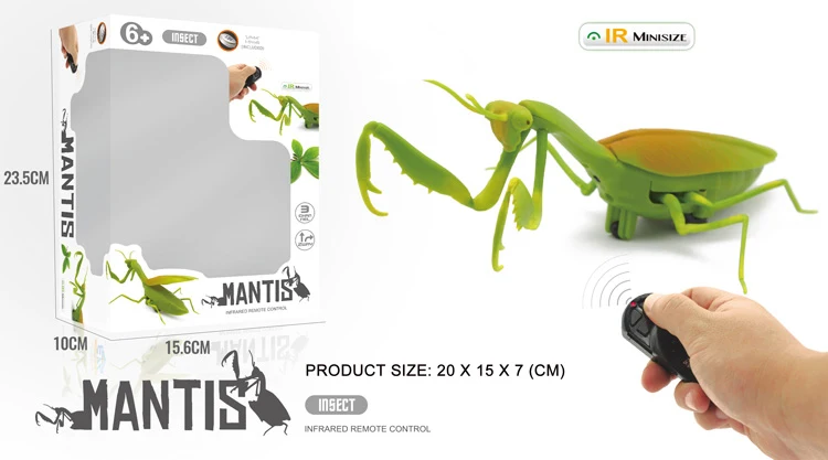 Kids Plastic Simulation RC Praying Mantis Model Fun Toy