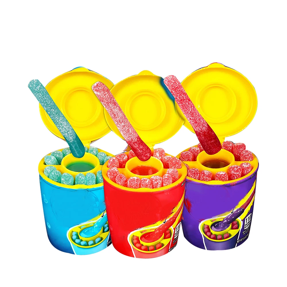 Sweet Gummy Sticks with Sour Dipping Gel - Fun Summer Parties