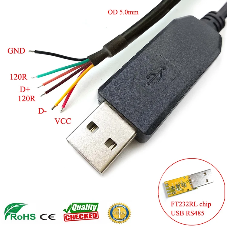 FTDI Chip USB-RS485-WE-1800-BT - Reliable USB to Serial Cable