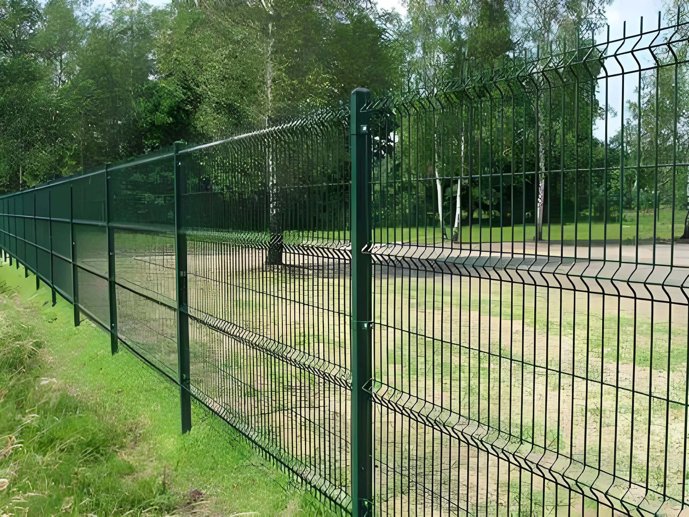 3d Fence Triangular Set Arm Pvc Pats Water Side Rectangle Gray Concrete ...
