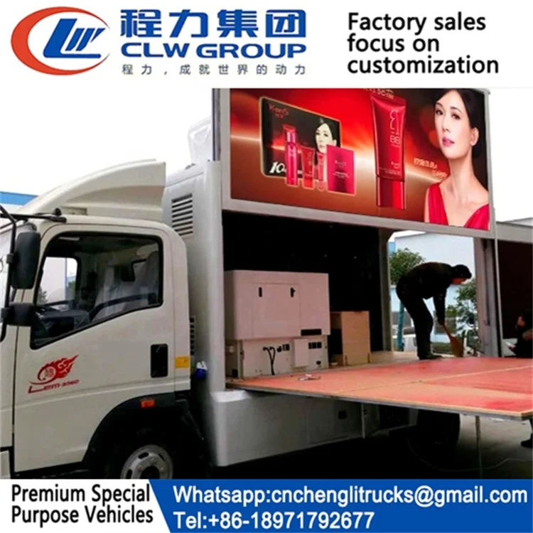 Sinotruk Howo 4x2 Led Advertising Truck 4x2 Display Box Billboard ...
