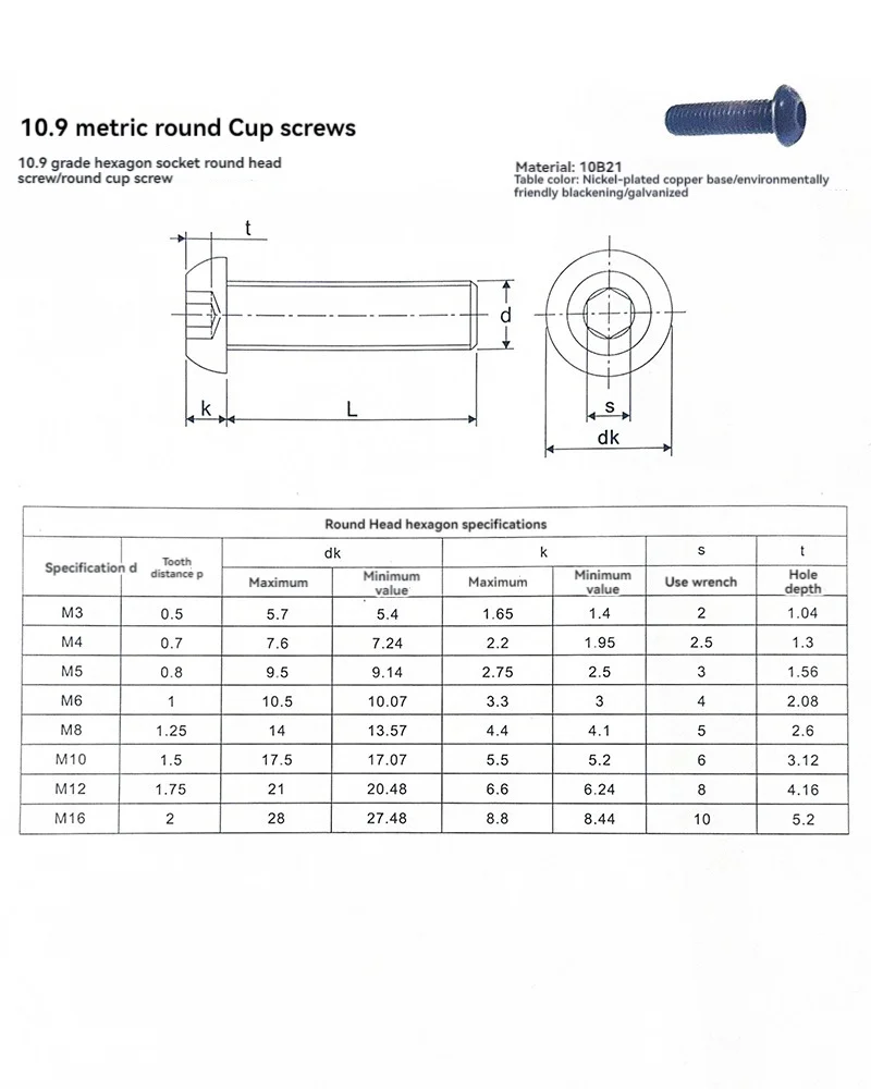 ISO Standard Galvanized Steel Stud Carbon Iron Cup Hexagon Screw M12-1 ...