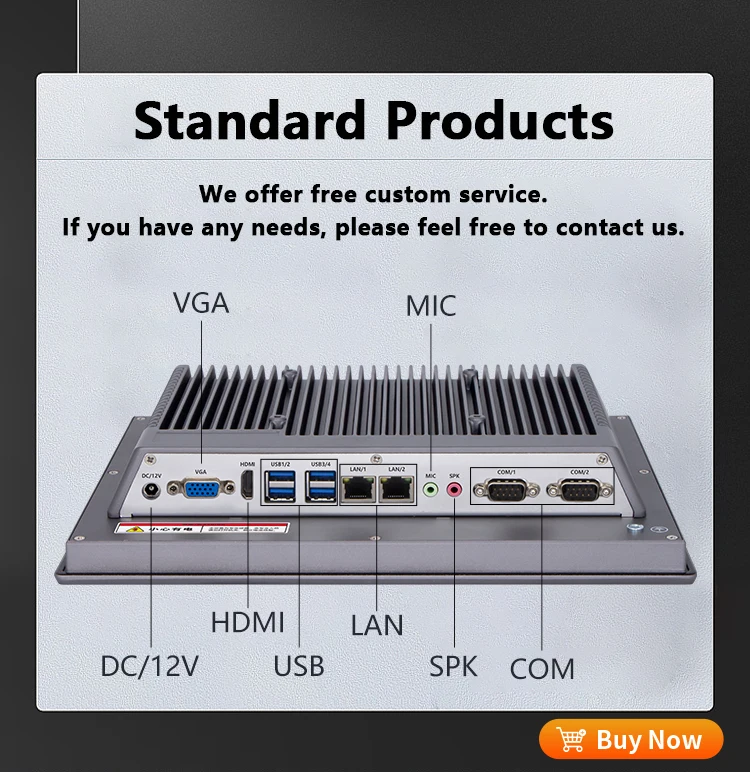 Ipctech Accept Overseas Agents High Brightness 12.1 Inch Embedded Fanless Industrial Panel Pc ...