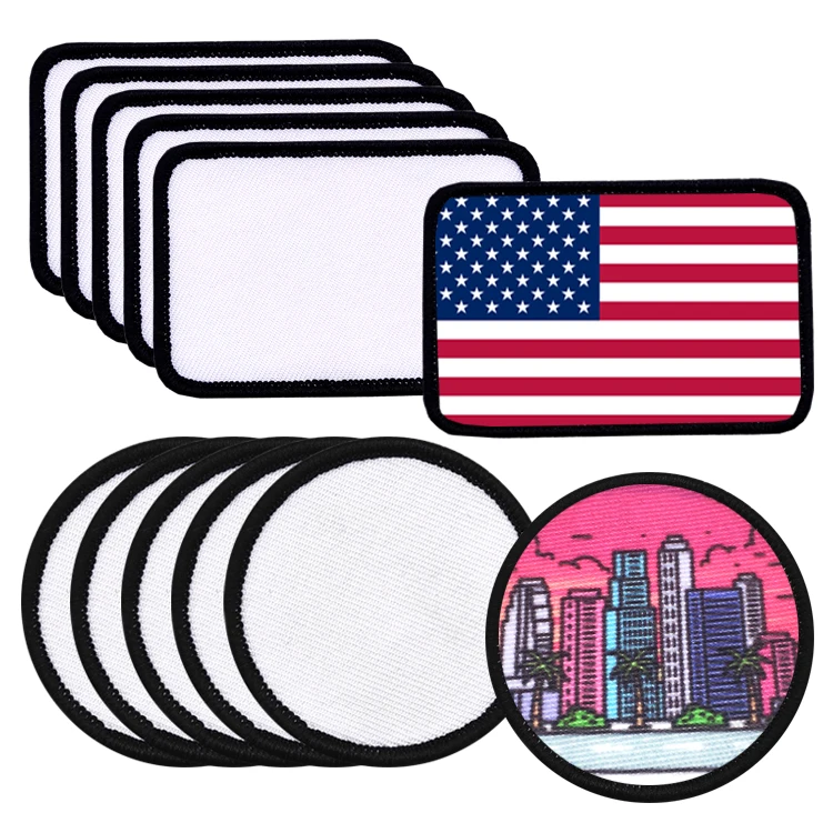 Wholesale Sublimation Blank Hat Patches Custom Any Size Shape White Polyester Blank Patches for ...