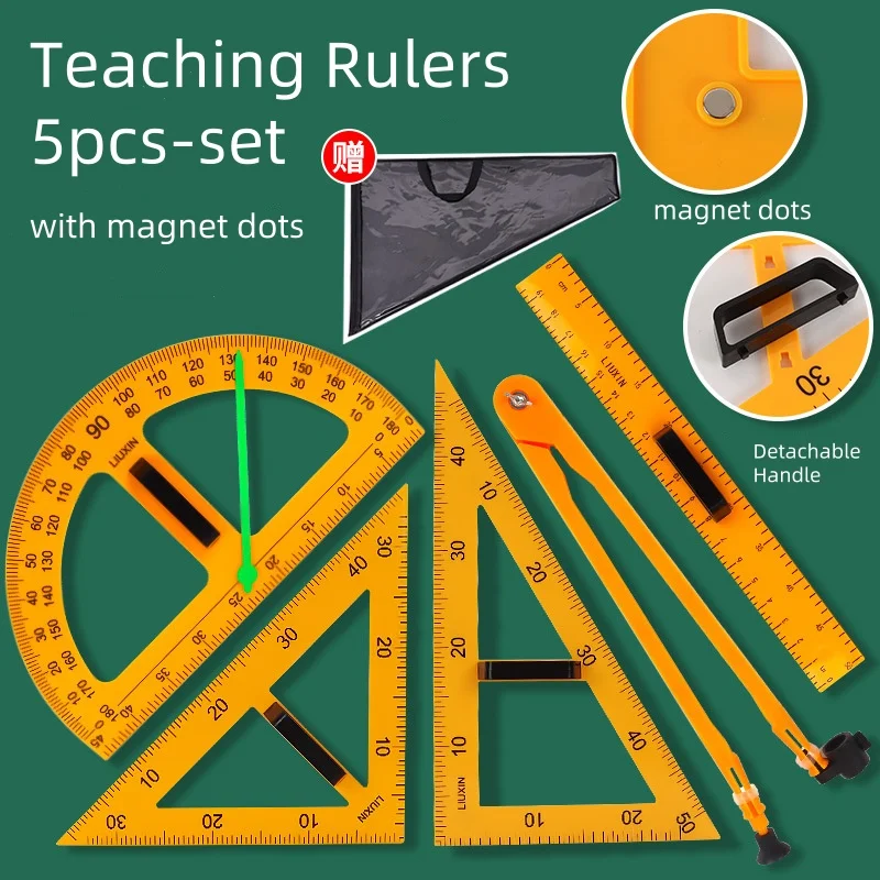 Straight Ruler, Triangle Ruler, Protractor, Bow Compass, Rulers for ...