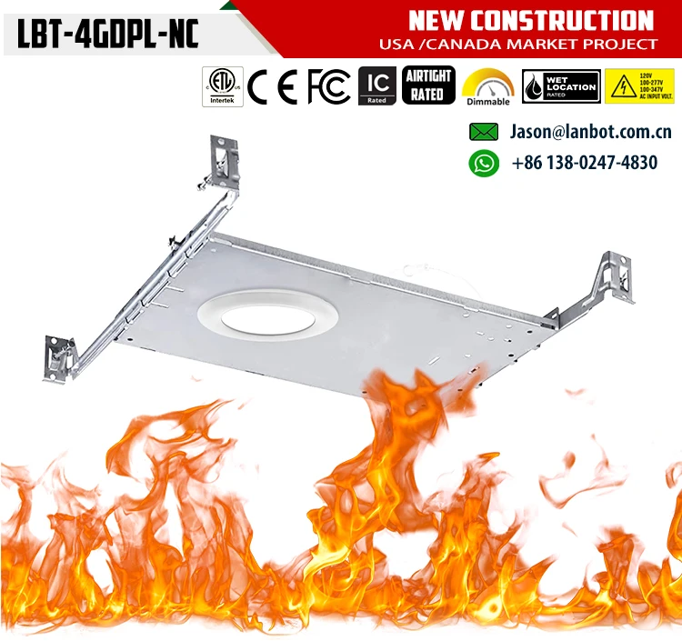 Fire Rated Side Illuminated Downlight 6 Inch LED Round Ultra Thin Panel ...