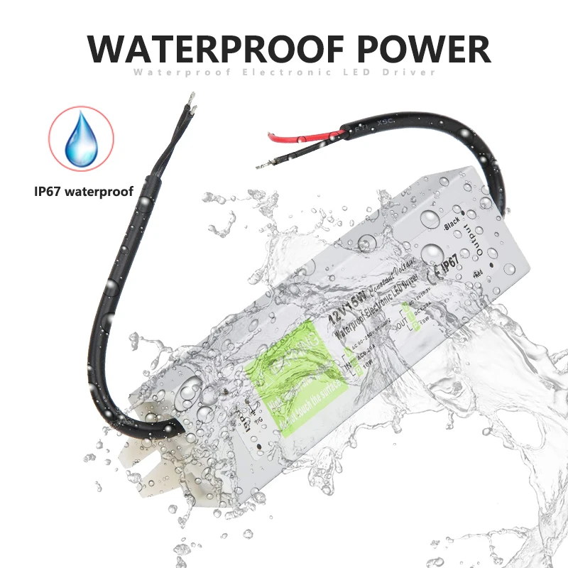 Lighting Transformer 90-250v Ac To Dc 12v 15w 1.25a Led Driver Adapter ...