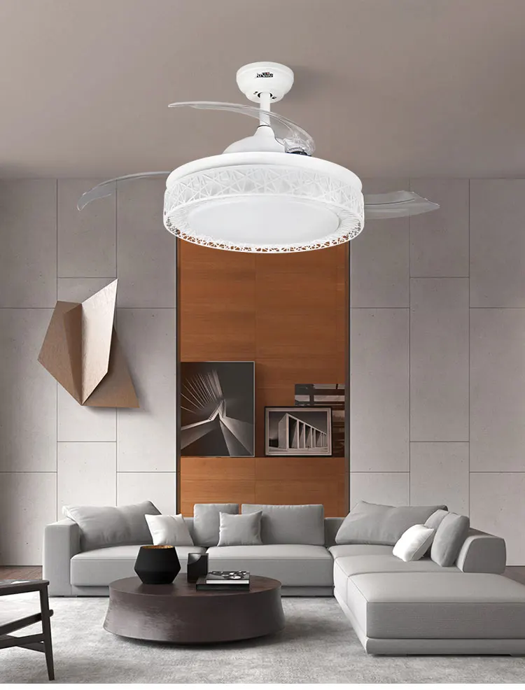 1stshine Led Ceiling Fan Decorative Fancy Remote Control Low Watt ...