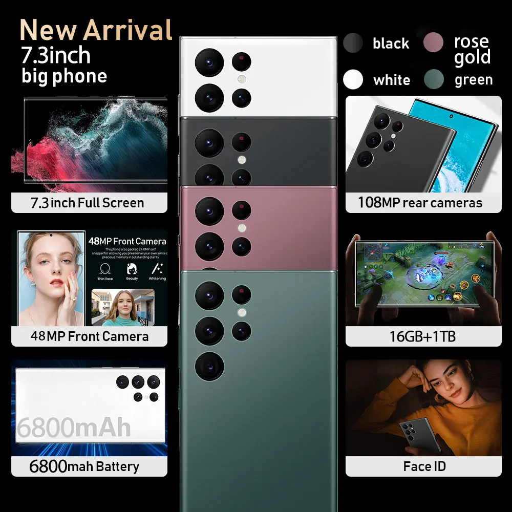 2023 Original Android S23 Ultra SmartPhone 16+1TB Mobile Phone Cell ...