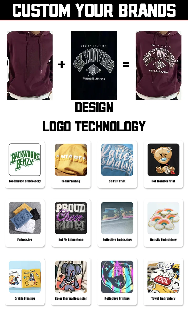 Custom Dtg Printed 400gsm Heavyweight Oversize Pullover Distressed 100 ...